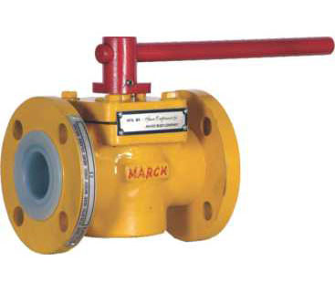 FEP / PFA SLEEVE PLUG VALVE FLANGED END TABLE "E" / CLASS 150