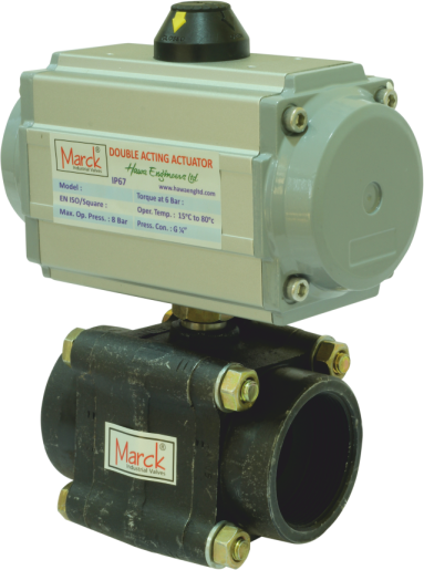 PNEUMATIC ACTUATOR OPERATED POLYPROPYLENE BALL VALVE PNEUMATIC ACTUATOR OPERATED POLYPROPYLENE BALL VALVE